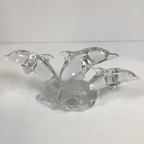 Lenox | Accents | Vintage Lenox 996 German Fine Crystal Triple Dolphin ...